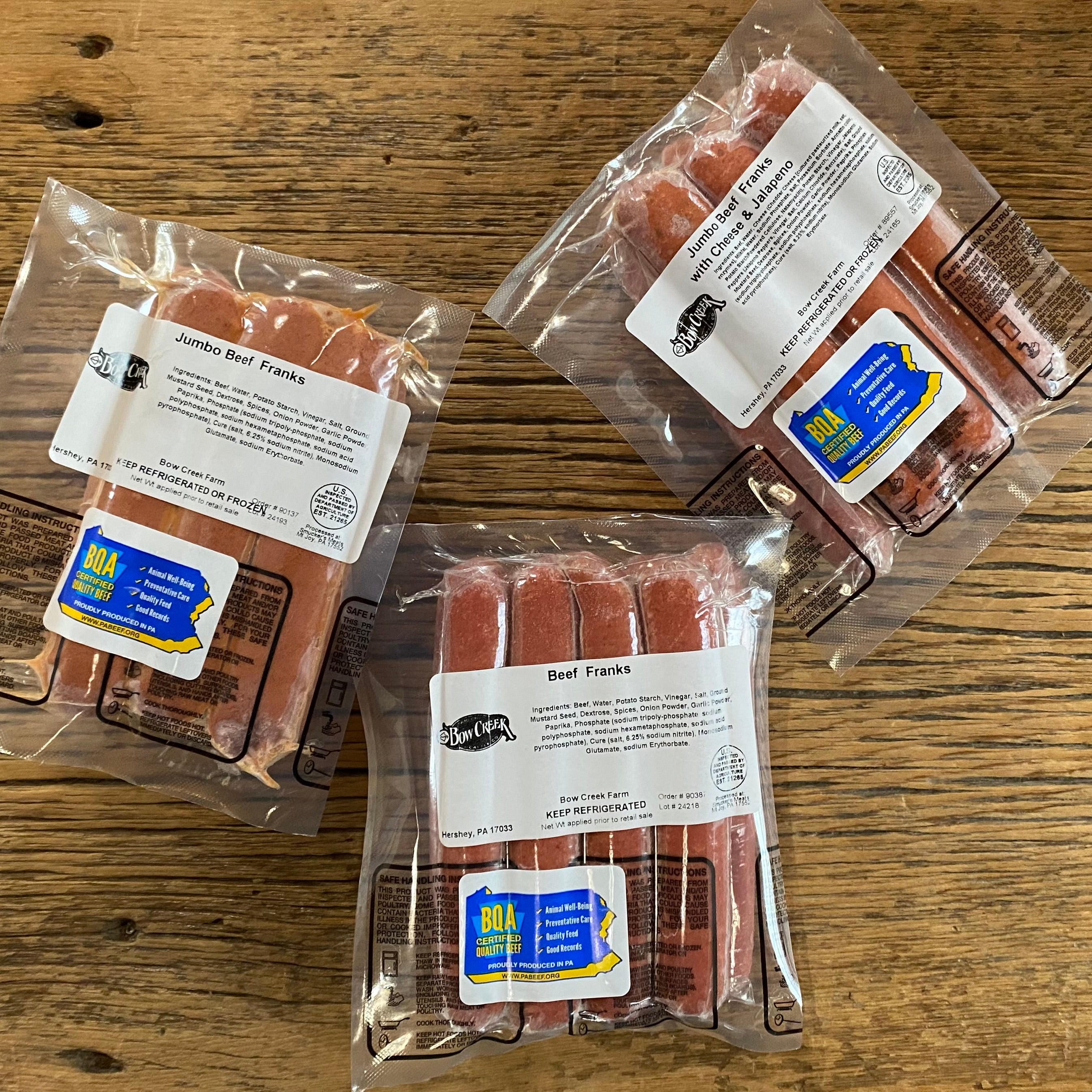 All-Beef Hot Dogs - 3 Varieties | Bow Creek Farm